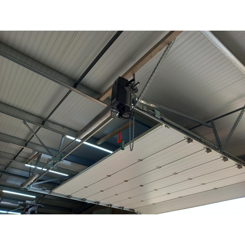 Automatisme pour porte sectionnelle industrielle sur arbre de torsion