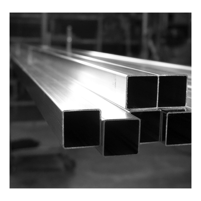 Tube carré acier creux, Section 100x100 mm, Finition brut, Coupe sur mesure