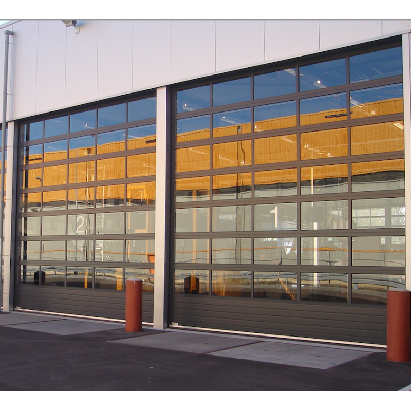 Porte sectionnelle industrielle Double vitrage ALUTECH, Panneaux 45 mm ...