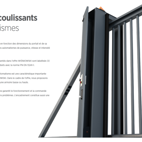 Portail coulissant industrielle autoportant - Sur mesure