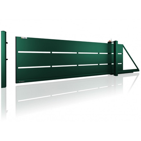 Portail coulissant industrielle autoportant en aluminium - Sur mesure