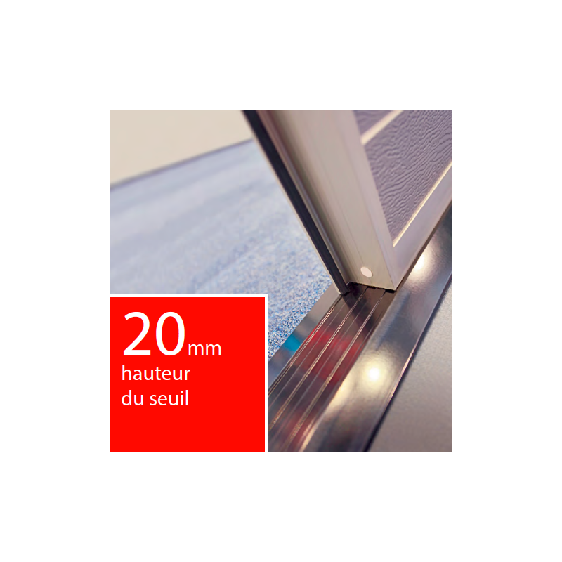 Porte de garage sectionnelle double vitrage avec portillon, Vitrage ...